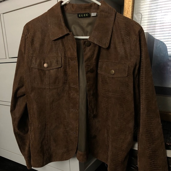 erin london | Jackets & Coats | Elcc New With Tags Brown Button Up ...